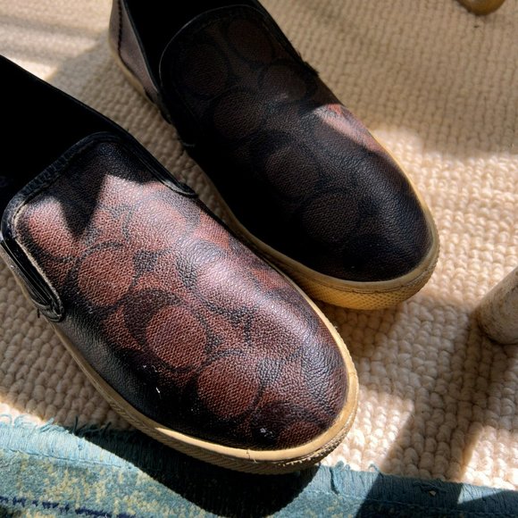 Coach | Shoes | Authentic Coach Logo Slipon Sneakers | Poshmark